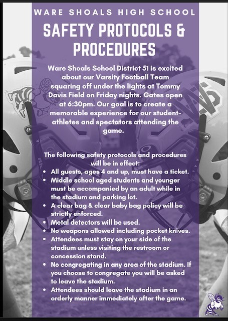 Safety Protocols | Ware Shoals High School